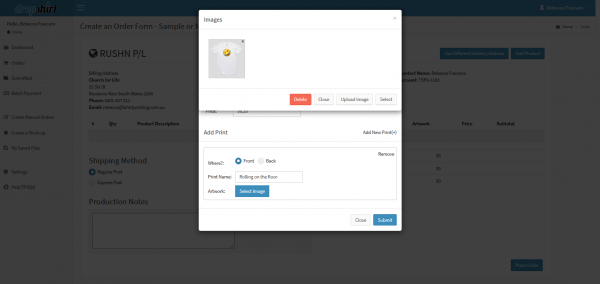 Manual Ordering Documentation | DropShirt Print on Demand